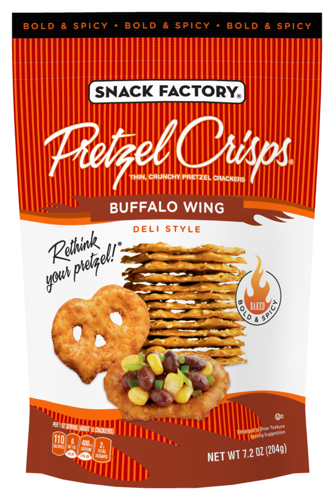 Buffalo Wing Pretzel Crisps® | Snack Factory®